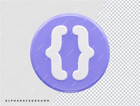 Premium Psd Html Coding Icon 3d Rendering Vector Illustration