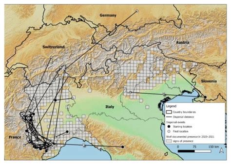 Wolf Dispersal Patterns In The Italian Alps And Implications For Wildlife Diseases Spreading