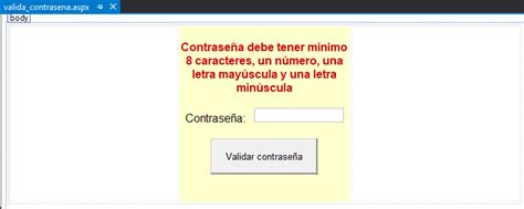 Validar Los Caracteres Para Una Contraseña