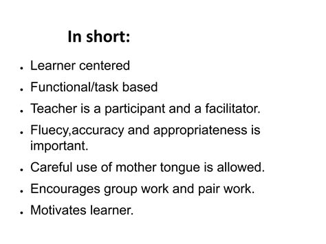 Communicative Approach Ppt