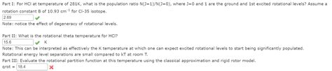 Solved Part I For Hcl At Temperature Of 281 K What Is The