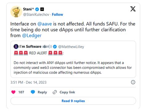 hackers attacked dapps using ledger connect tool code vulnerability