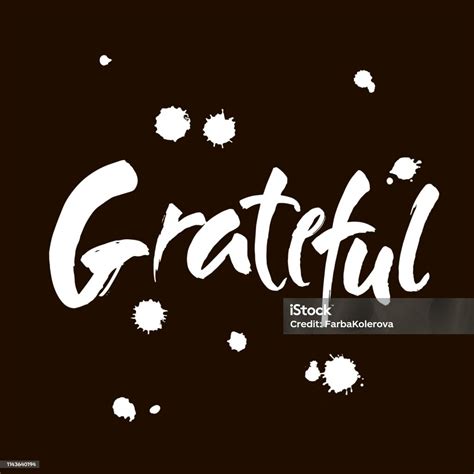 감사 손 엽서를 그려 추수 감사절에 대 한 벡터 레터링입니다 잉크 그림입니다 현대 브러시 서 예 감사에 대한 스톡 벡터 아트 및 기타 이미지 Istock