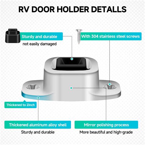 Snapklik Com ESUDNT RV Door Holder Latch Heavy Duty Enclosed Trailer Door Latch Entry Door
