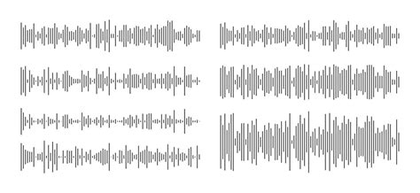 Waveform Patterns Audio Chat Speech Equalizer Interface Signs Voice Message Templates Music
