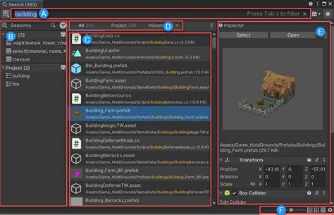 Unity Manual Unity Search