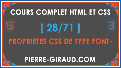 Cours Complet Html Et Css 2871 Autres Propriété Css De Type Font