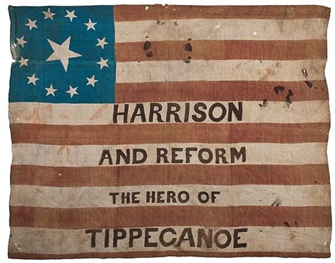 Scarce William Henry Harrison Campaign Flag Banner William Henry