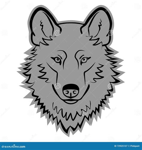 Wolf Logo Mascot Emblem Vector Wolf Head Stock Vector Illustration