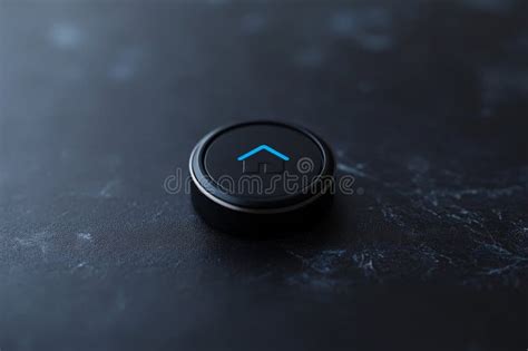 An Intimate Look At A Current Home Button With A Blue Light Up Design