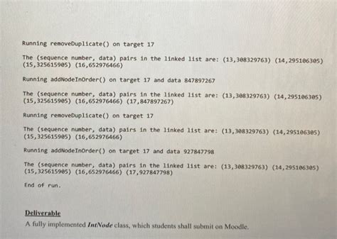 Solved Linked List In Java Modify The Intnode Class In