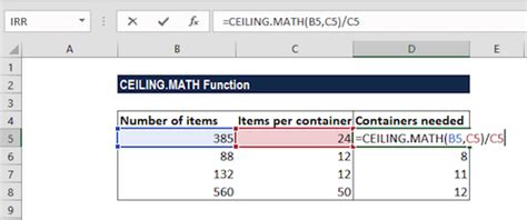 what is the ceiling math function rounding to