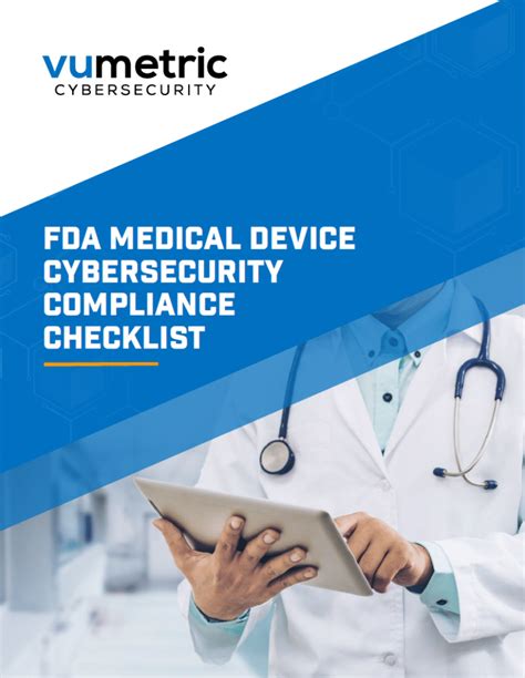 Fda Medical Device Cybersecurity Compliance Checklist Vumetric