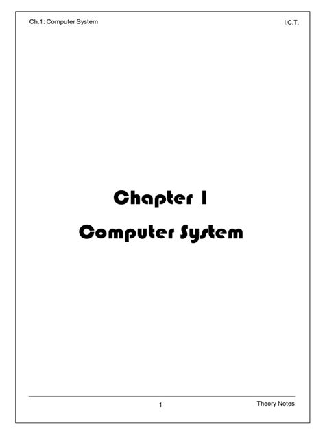 Ict Ch1 Notes 1 Pdf Graphical User Interfaces Computer Data Storage