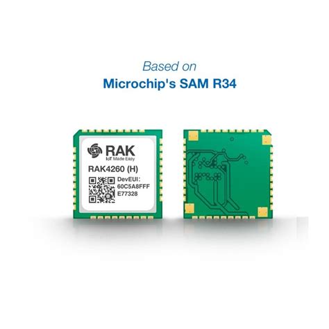 Dwm Rak4260 Lora Module Integrates Sx1276 And Atsamr34j18b Mcu 32 Bit
