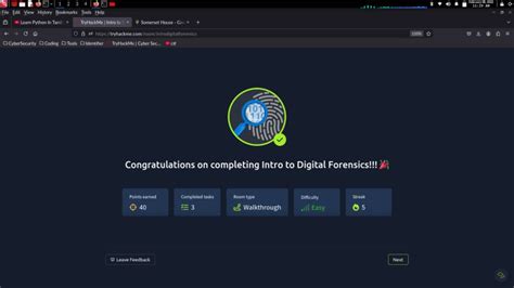 🔎 Im Excited To Share That Ive Completed The Intro To Digital Forensics On Tryhackme Rohan ‎ S