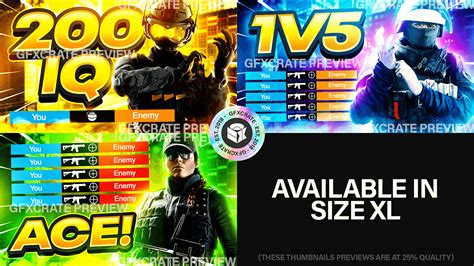 Rainbow Six Siege Fully Editable Youtube Thumbnail Pack Gfxcrate