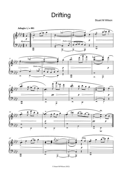 Drifting By Stuart M Wilson Sheet Music For Piano Solo At Sheet Music