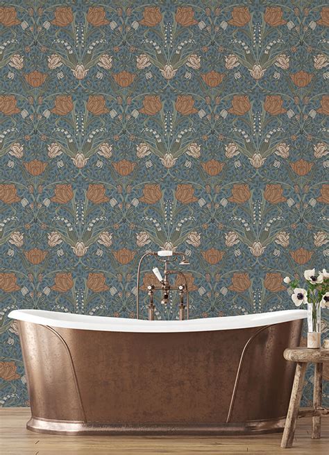 4080 33009 Fillippa Blue Tulip Wallpaper By A Street Prints