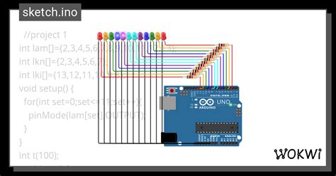 Led Array Wokwi Esp32 Stm32 Arduino Simulator Led Array Wokwi Esp32 Stm32 Arduino Simulator