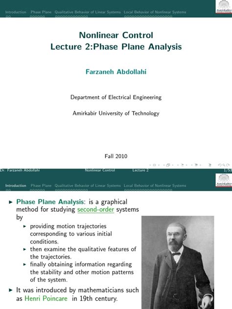 Phase Plane Analysis Pdf Nonlinear System Stability Theory