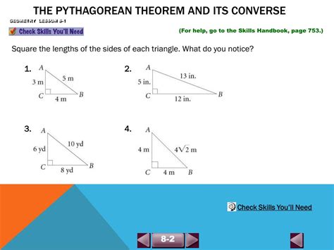 PPT The Pythagorean Theorem And Its Converse PowerPoint Presentation ID
