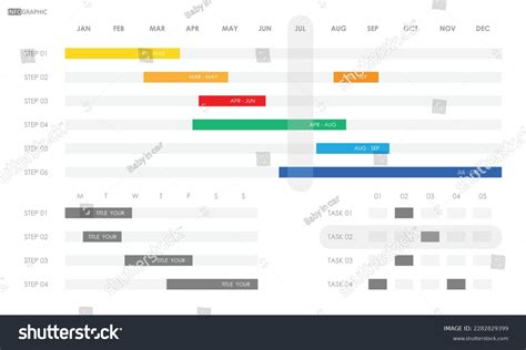 Project Timeline Infographic Template Business 12 Stock Vector Royalty Free 2282829399