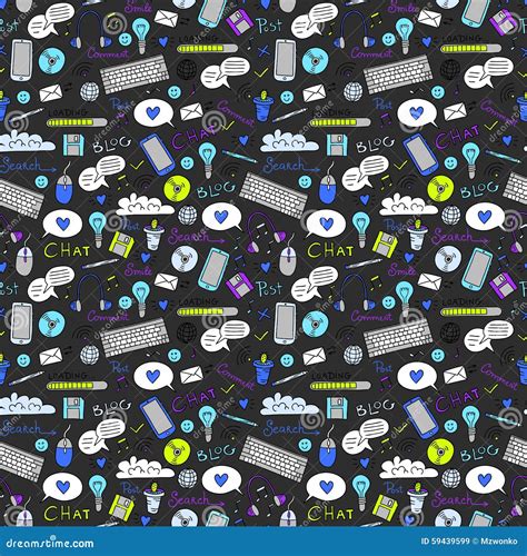 Computer Pattern Stock Vector Illustration Of Computer 59439599