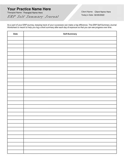 Exposure And Response Prevention Erp Therapy Worksheet Bundle Therapybypro