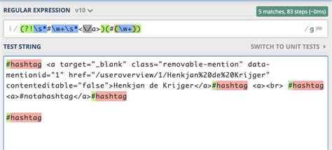 Jquery How Do I Replace All Hashtags In A Contenteditable Div With A