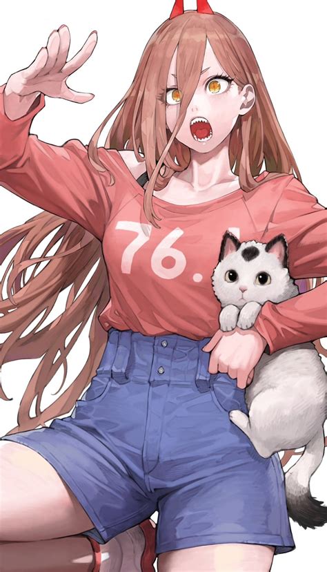 Power And Meowy Chainsaw Man Drawn By Jun Navigavi Danbooru