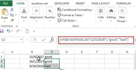 Excel If Function With Dates Free Excel Tutorial Riset