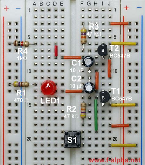 F Alpha Net Experiment 10 Warning Blinker