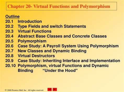 Ppt Chapter 20 Virtual Functions And Polymorphism Powerpoint