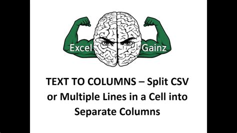 Text To Columns Split Csv Or Multiple Lines In A Cell Into Separate