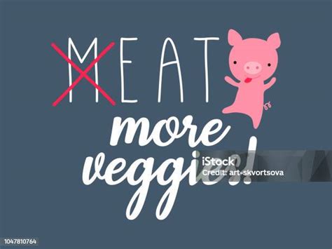 더 많은 채소를 먹는다 건강 한 먹는입니다 벡터 일러스트입니다 라벨 로고 배지 스티커 또는 아이콘에 대 한 철저 한 채식주의자 친절 한 기호입니다 채식주의 음식입니다 고기