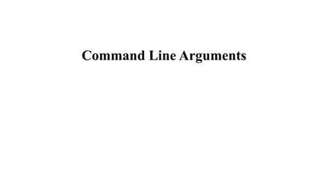 Command Line Arguments In Computer Programming Pdf Programming Languages Computing