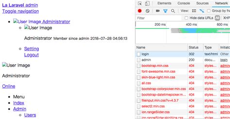 本地环境，laravel Admin加载404错误？ · Issue 2247 · Z Songlaravel Admin · Github