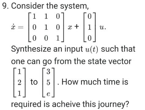 u 1 9 consider the system 1 1 0 0 3 0 1 0 x 1 0