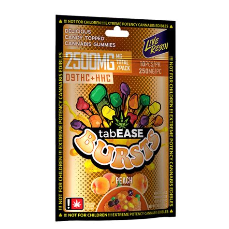 Tabease Juicy Bursts Live Resin D9 Thc Hhc Nerd Rope Gummy The Calm