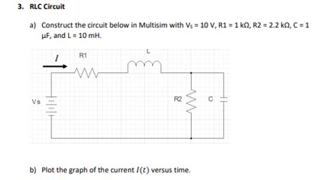Solved A Construct The Circuit Below In Multisim With VS Chegg