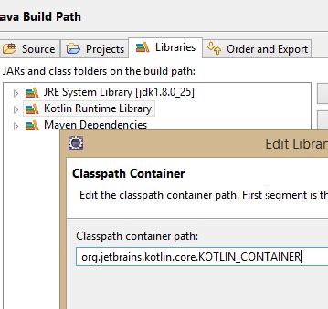Eclipse Executing Java And Kotlin Program With The Kotlin Runtime