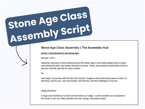 Stone Age Ks2 Class Assembly Script Teaching Resources