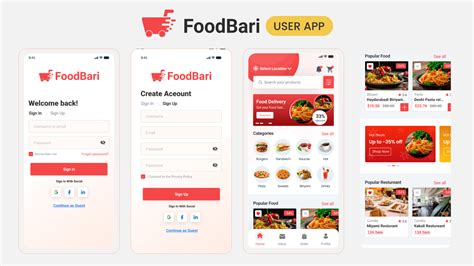 Foodbari Flutter Food Ordering User App Ui Kit By Quomodotheme