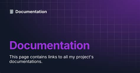 Documentation Documentation