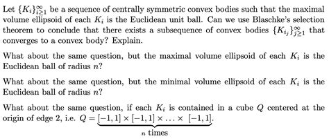 Blaschke Selection Theorem States That Every Bounded