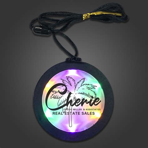 Extreme Glow Flashing Mardi Gras Themed Medallion Necklace