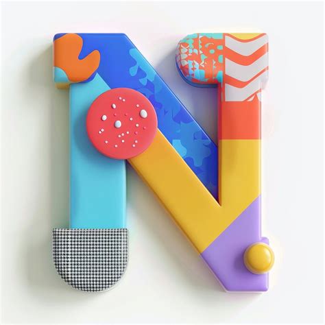 Letter N Pattern Vibrant Letter Free Photo Illustration Rawpixel