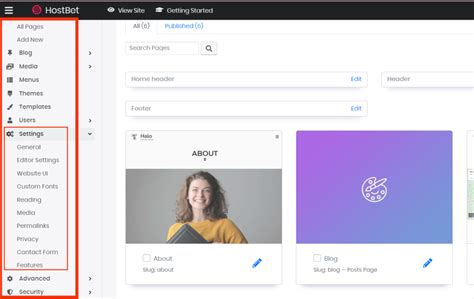 how to create a portfolio website using hostbet free website builder in