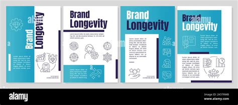 Brand Longevity Blue Brochure Template Stock Vector Image And Art Alamy